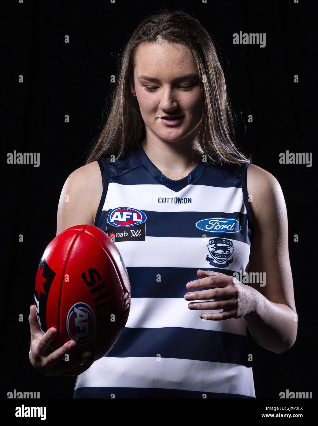 Georgia Clarke of the Cats poses for a photograph during the 2018 AFLW ...