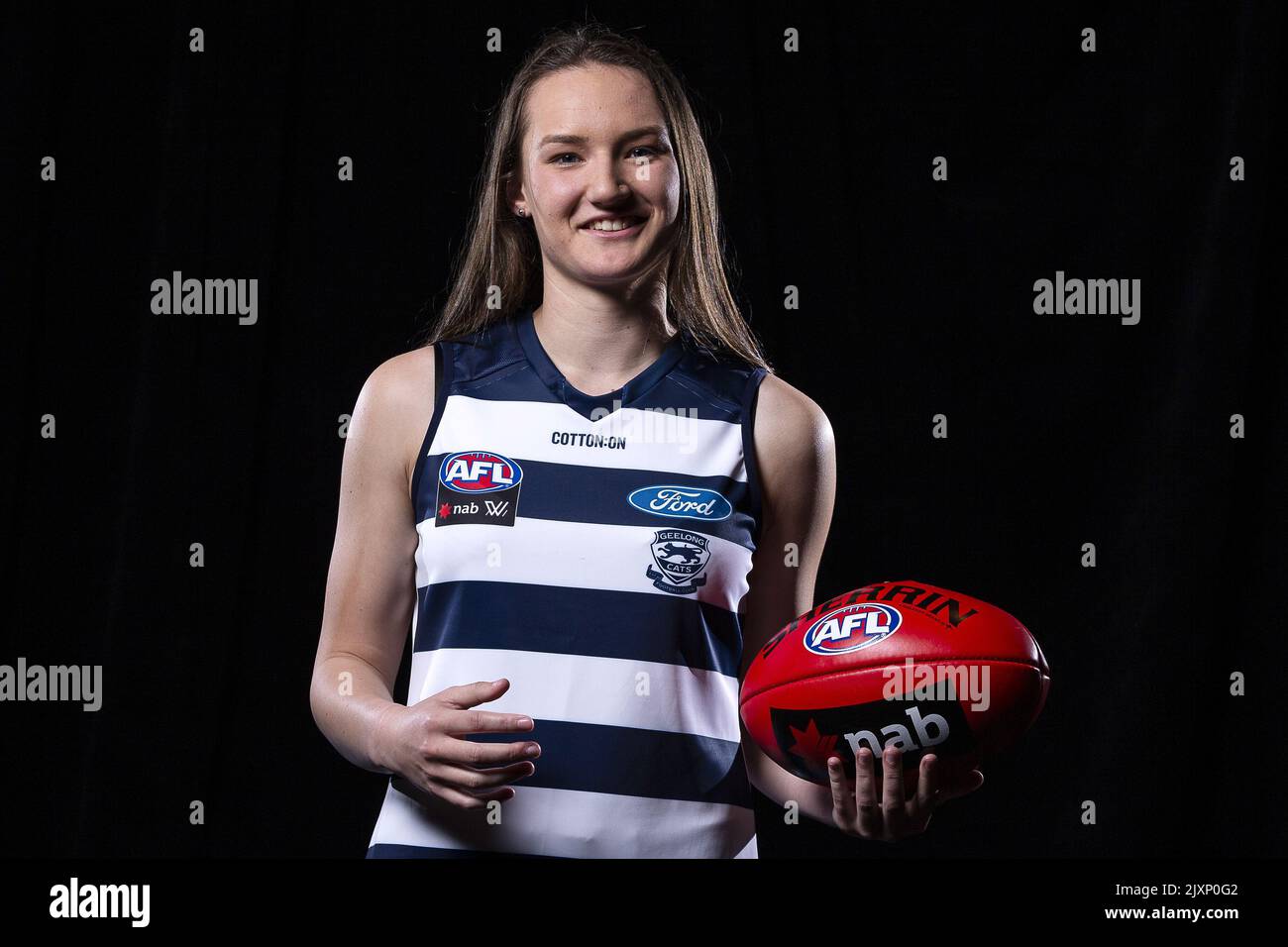 Georgia Clarke of the Cats poses for a photograph during the 2018 AFLW ...