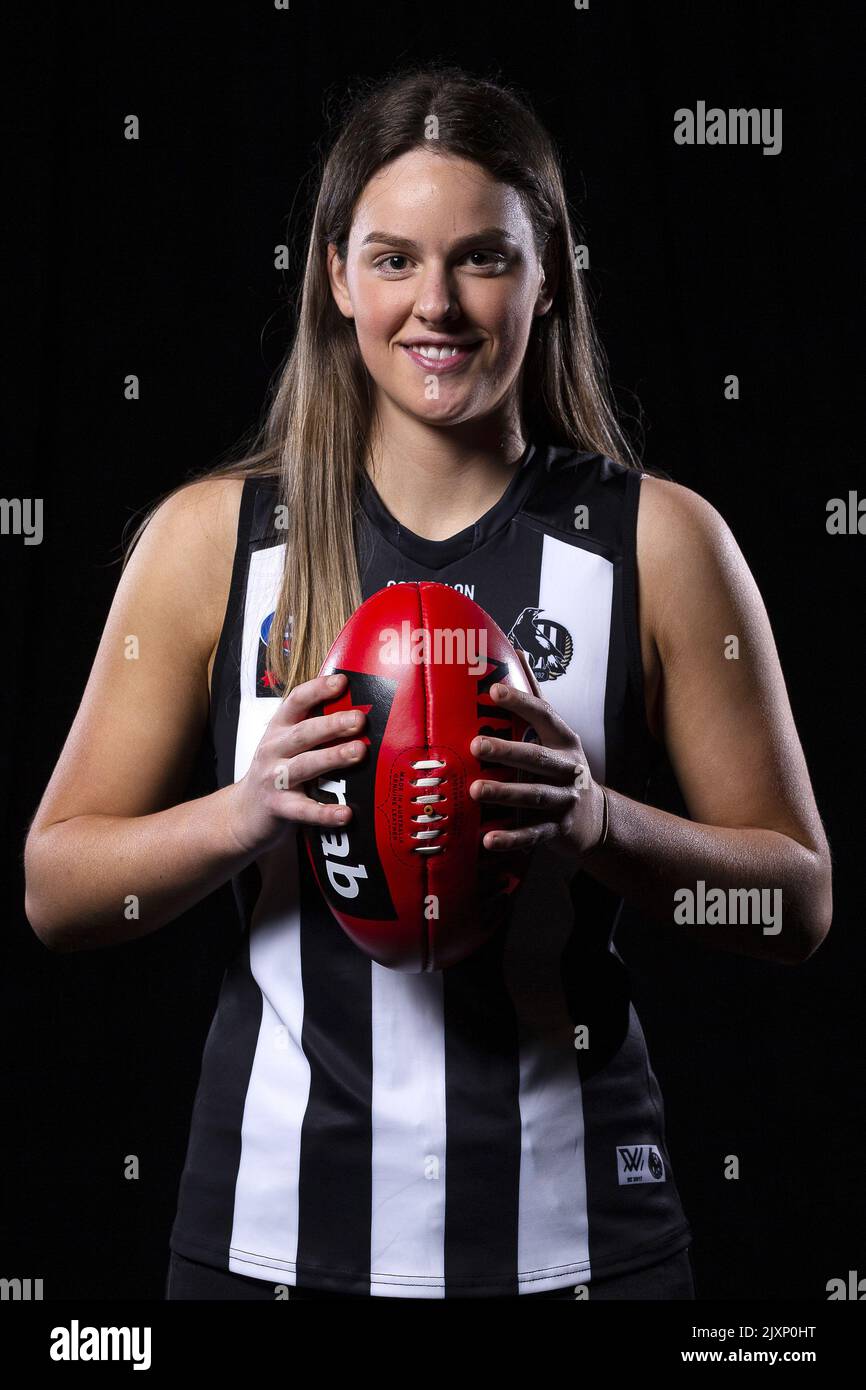 Katie Lynch of the Magpies poses for a photograph during the 2018 AFLW ...