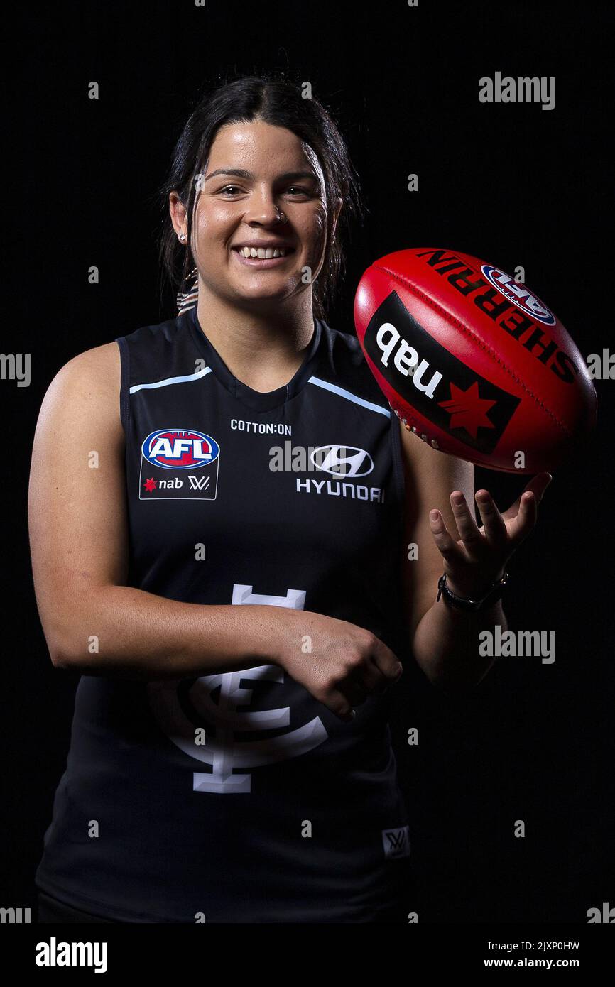Madison Prespakis of the Blues poses for a photograph during the 2018 ...