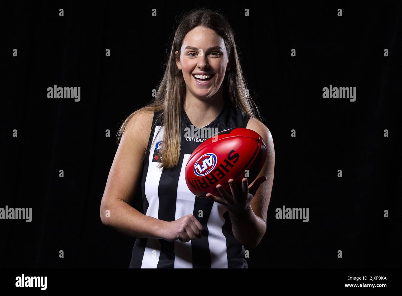 Katie Lynch of the Magpies poses for a photograph during the 2018 AFLW ...