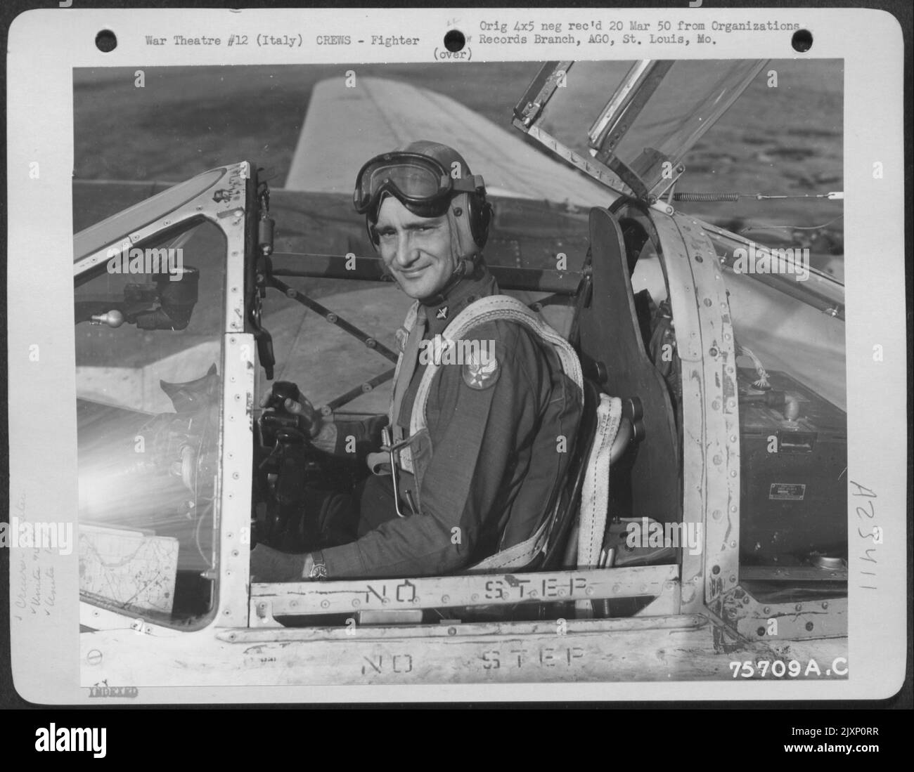 A Pilot Of The 94Th Fs, 1St Fg, Seated In The Cockpit Of His Lockheed P ...