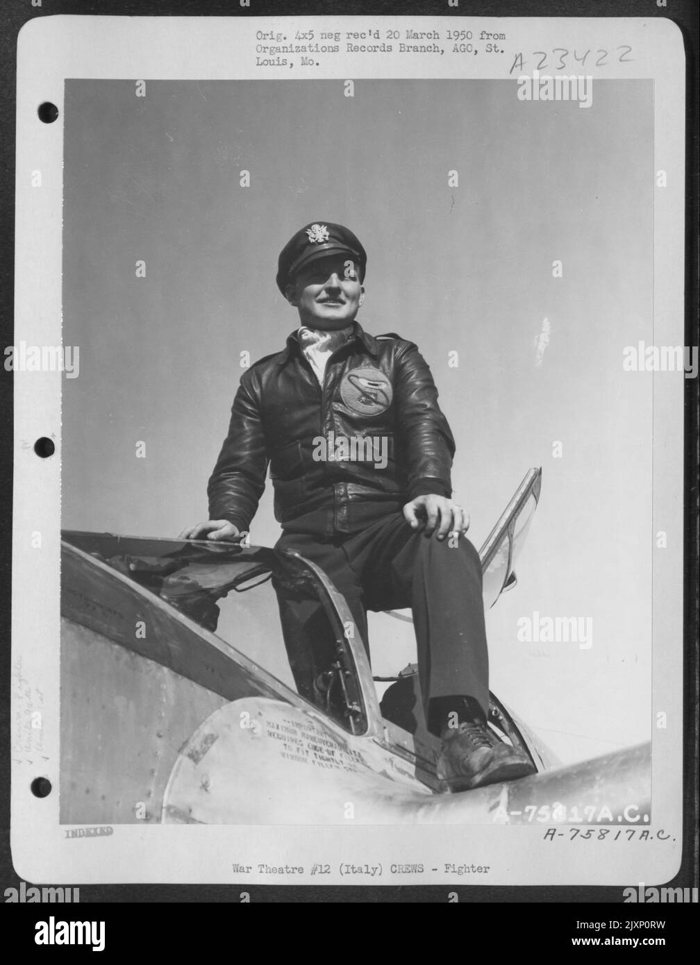Pilot Of The 94Th Fs, 1St Fg, Poses On His Lockheed P-38 Lightning At ...