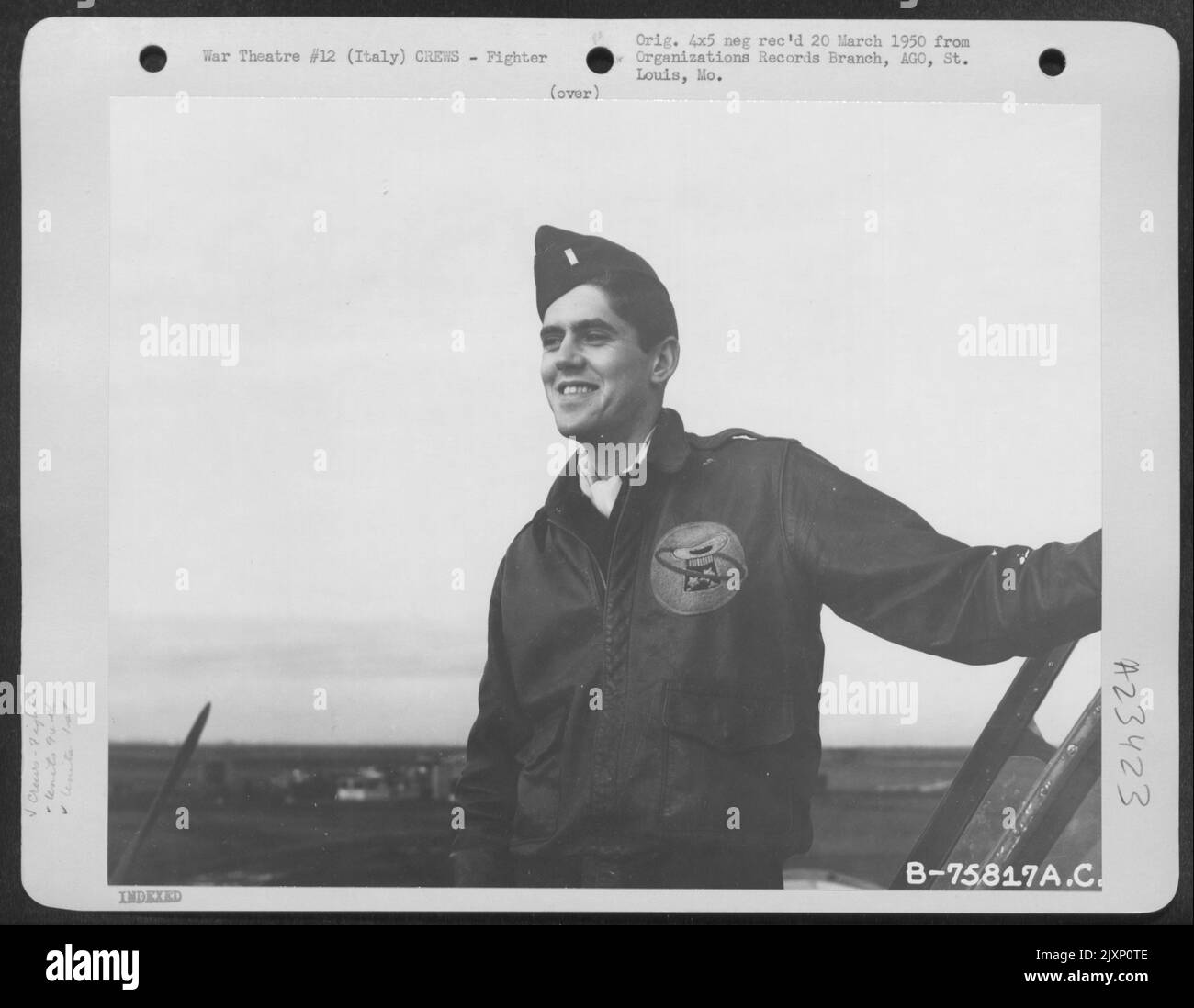 Pilot Of The 94Th Fs, 1St Fg, Poses On His Lockheed P-38 Lightning At ...