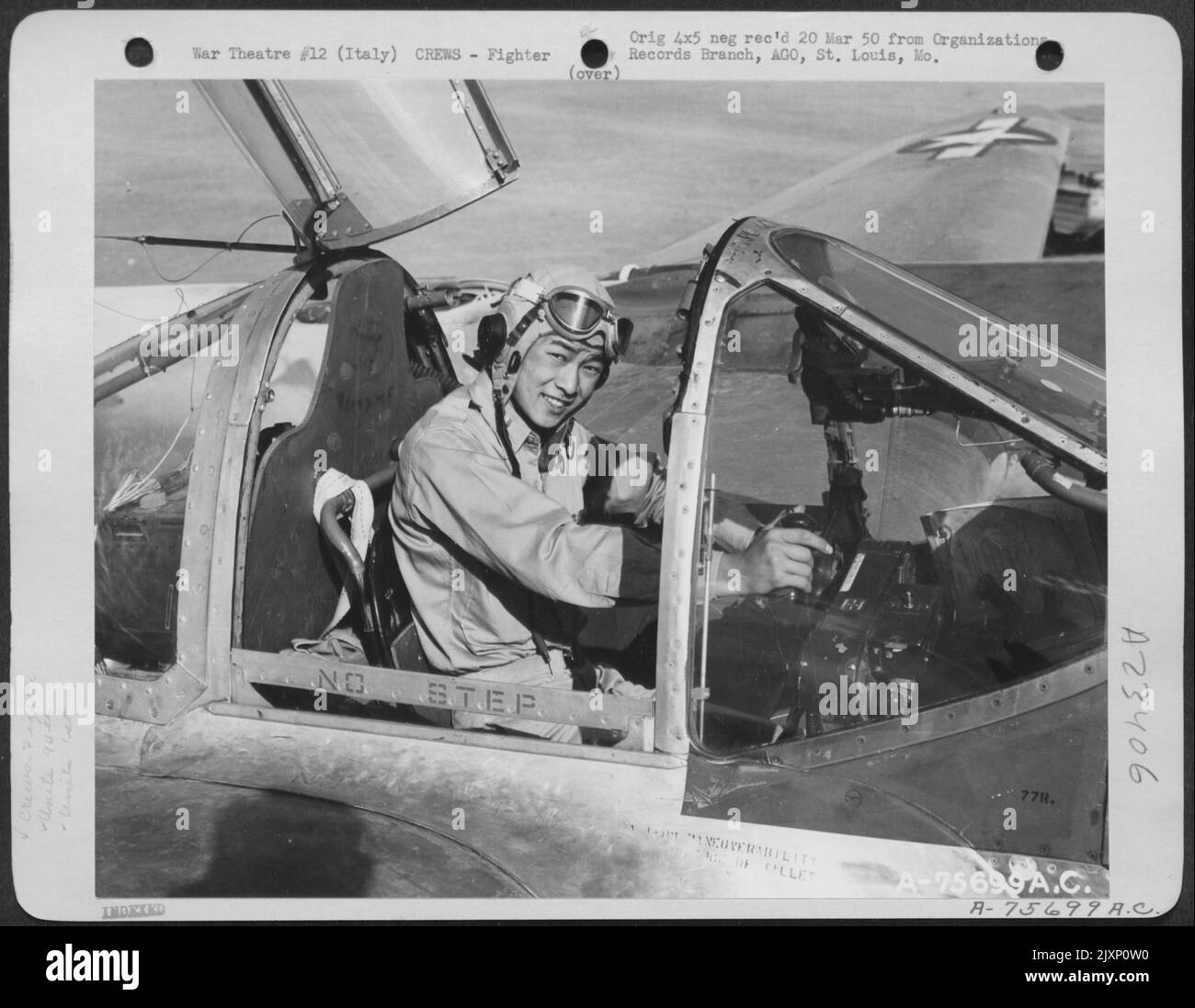 A Pilot Of The 94Th Fs, 1St Fg, Seated In The Cockpit Of A Lockheed P ...
