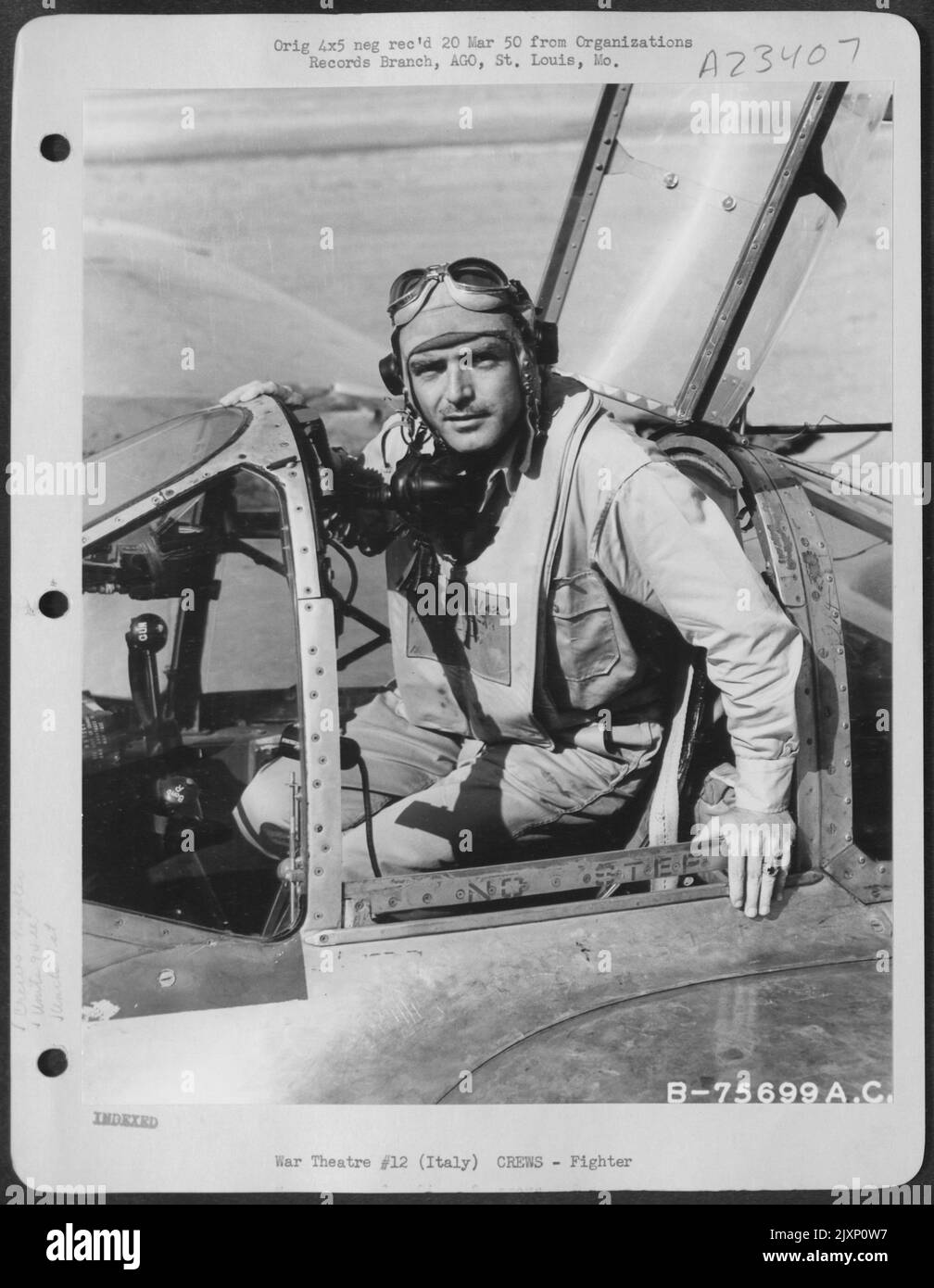 A Pilot Of The 94Th Fs, 1St Fg, Seated In The Cockpit Of A Lockheed P ...