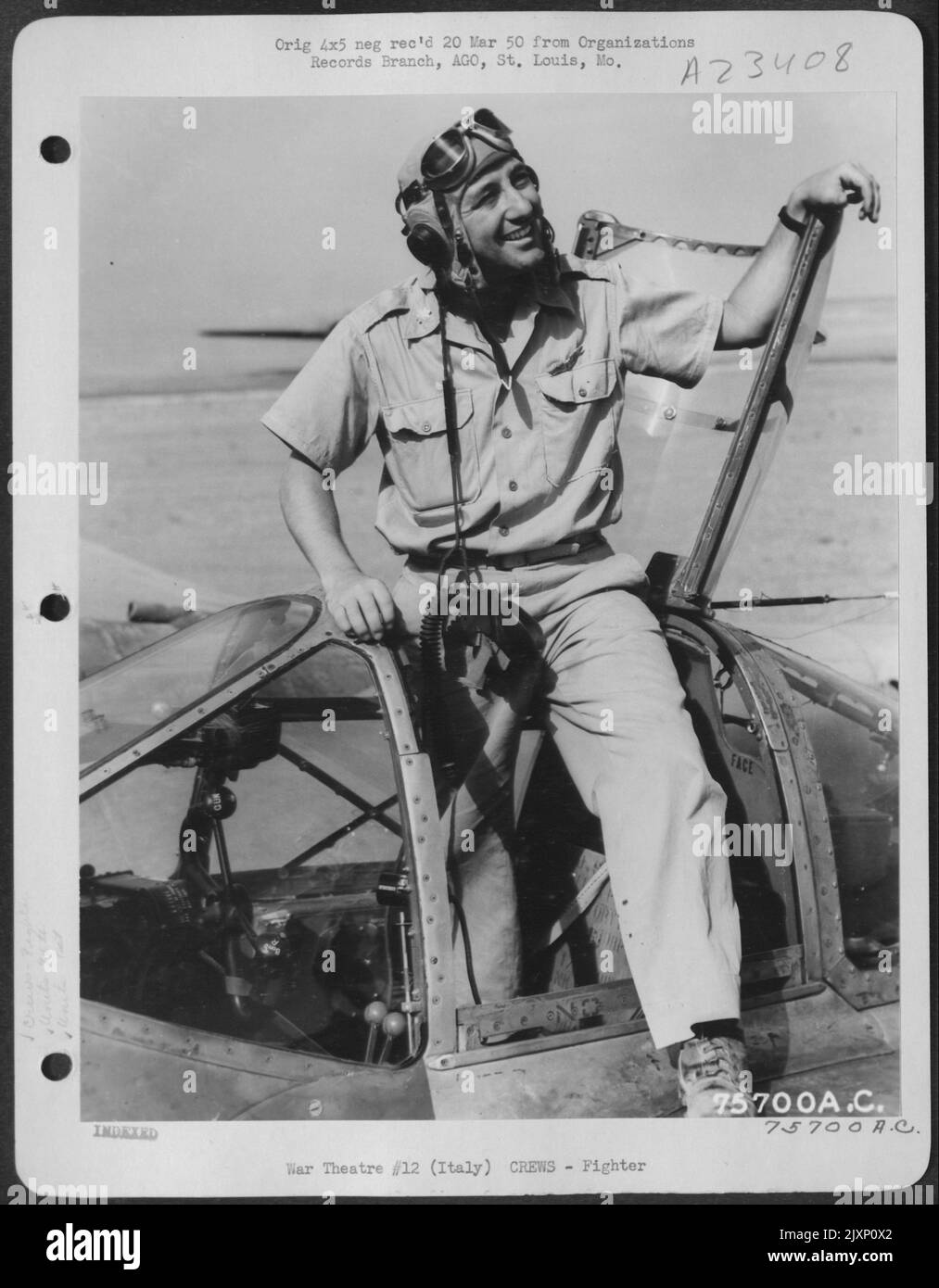 A Pilot Of The 94Th Fs, 1St Fg, Seated In The Cockpit Of A Lockheed P ...