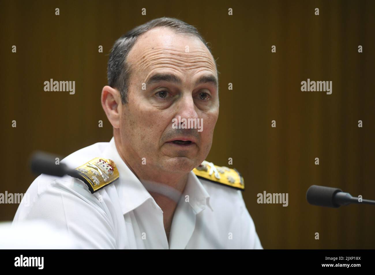 Vice Admiral David Johnston appears at Senate estimates hearing at ...