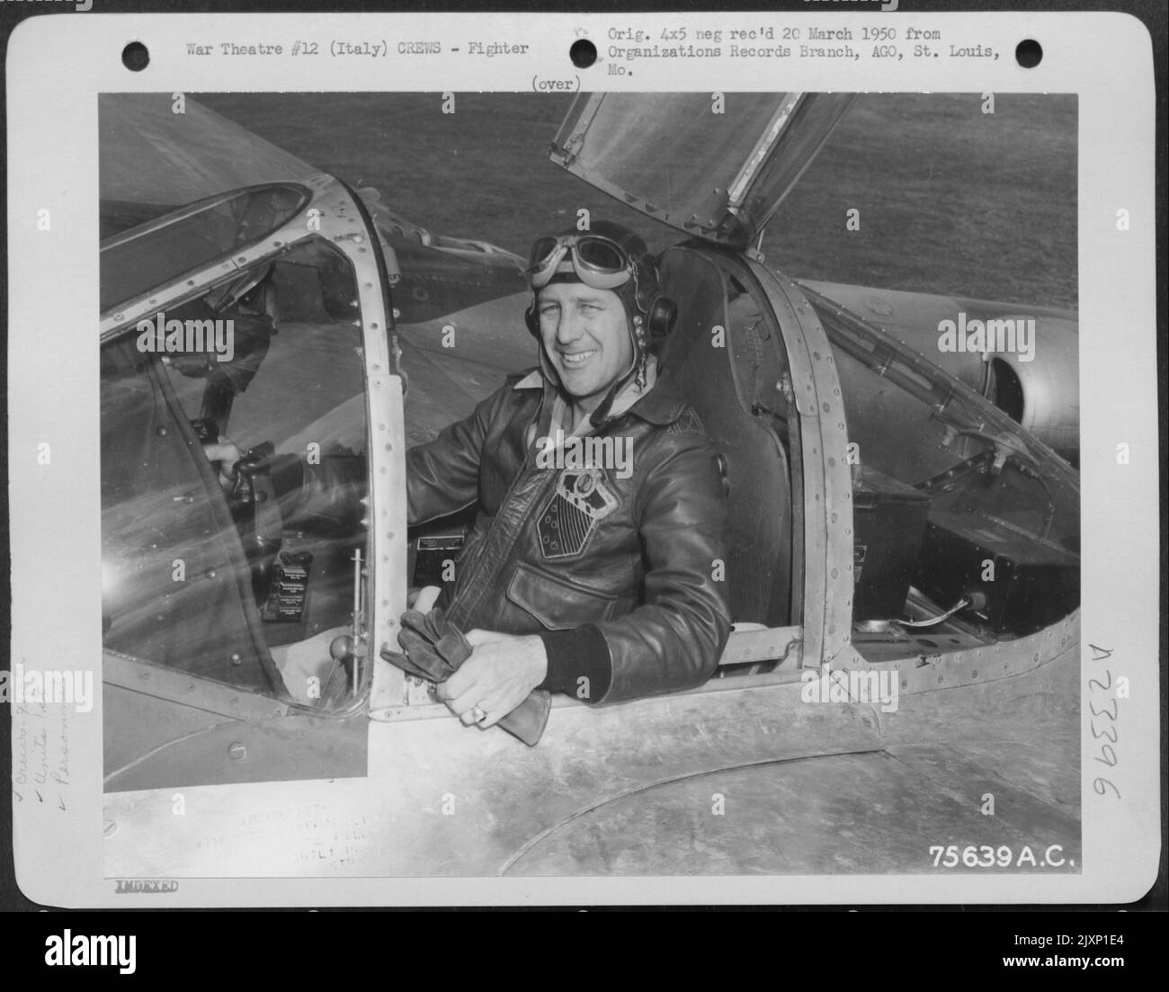 Colonel Richards Seated In His Lockheed P-38 Lightning Of The 1St Fg In ...