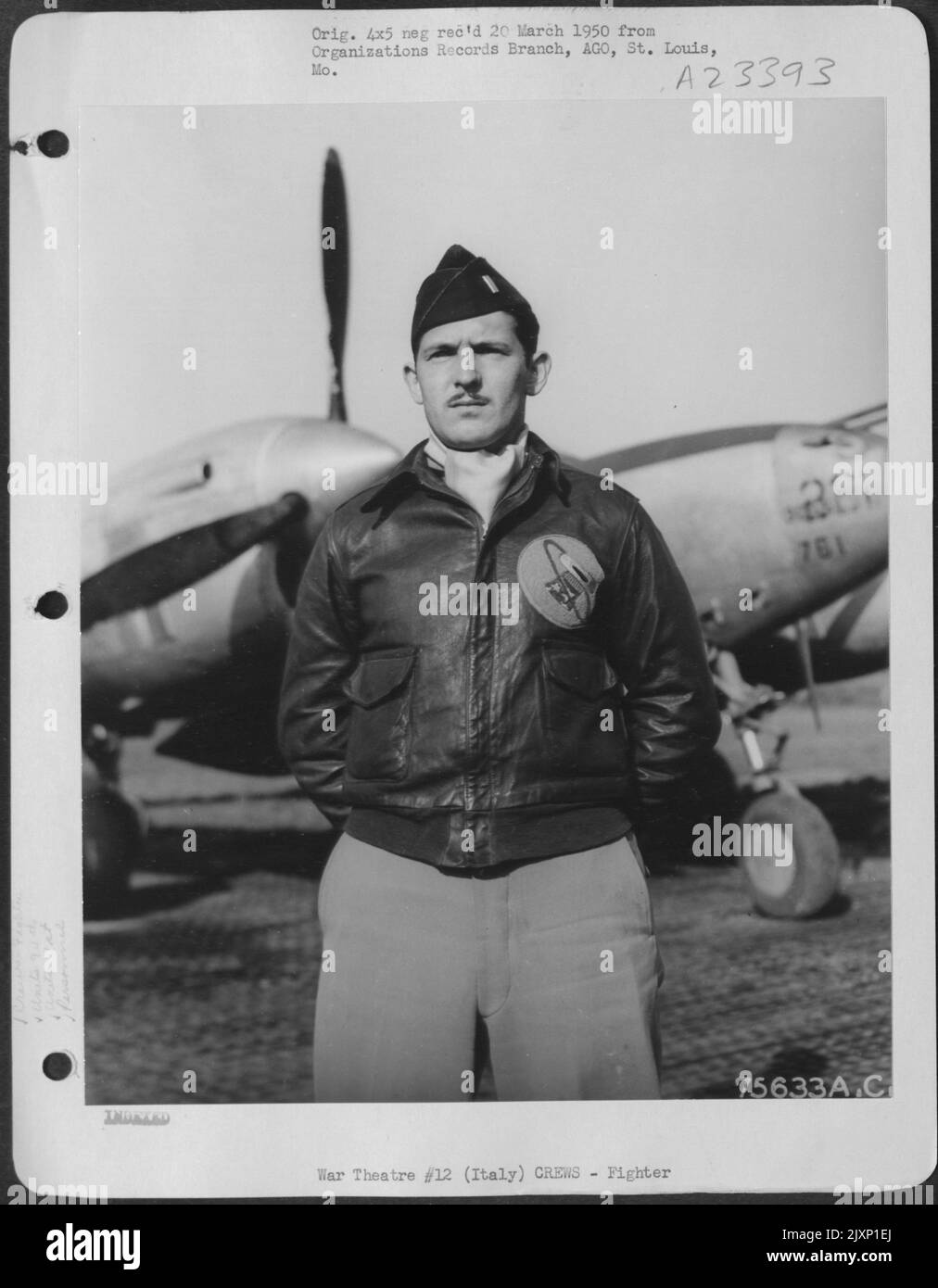 Lt. Schaper Stands Beside His Lockheed P-38 Lightning Of The 94Th Fs ...