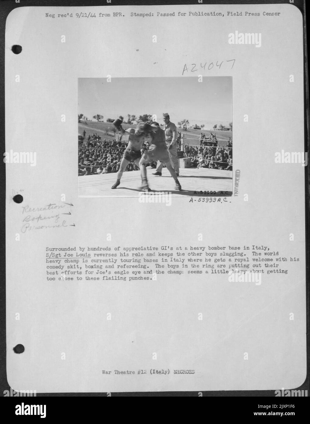 Surrounded by hundred of appreciative GI's at a heavy bomber base in ...