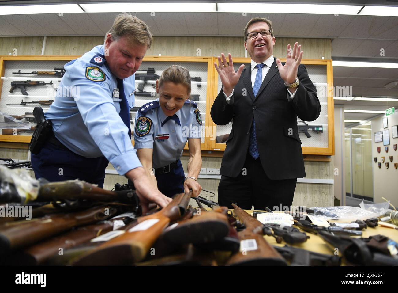 NSW Police Minister Troy Grant (right) and NSW Police Deputy ...