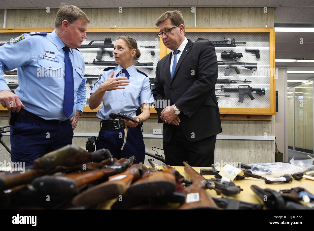NSW Police Minister Troy Grant (right) and NSW Police Deputy ...