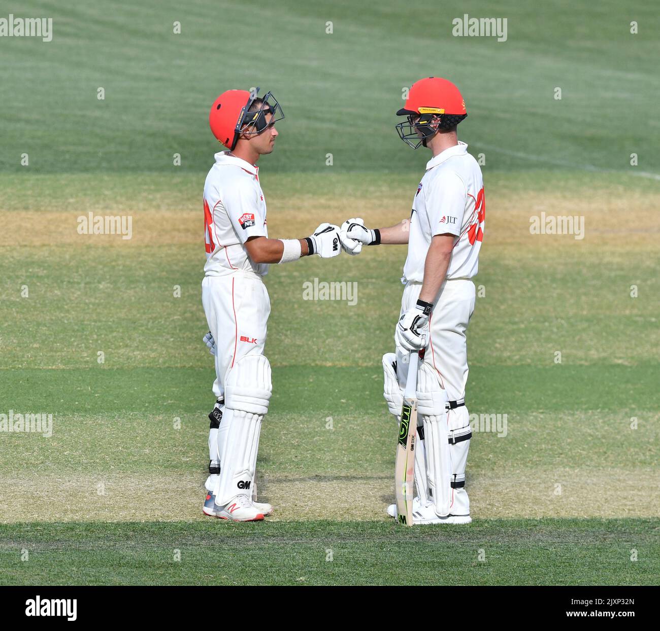 Jake Weatherald and Conor McInerney of the Redbacks during day one of ...