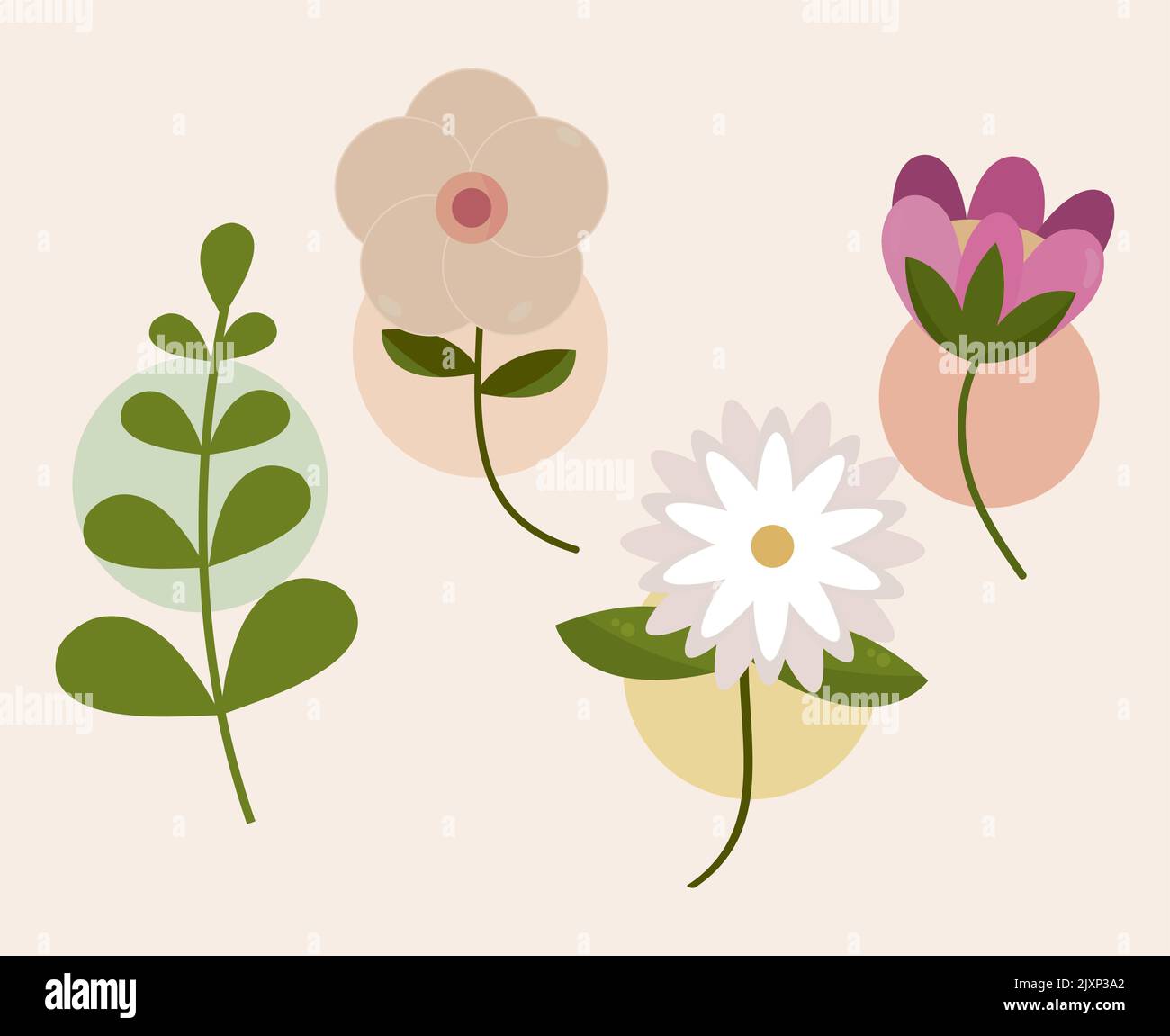 flowers and leaves Stock Vector Image & Art - Alamy