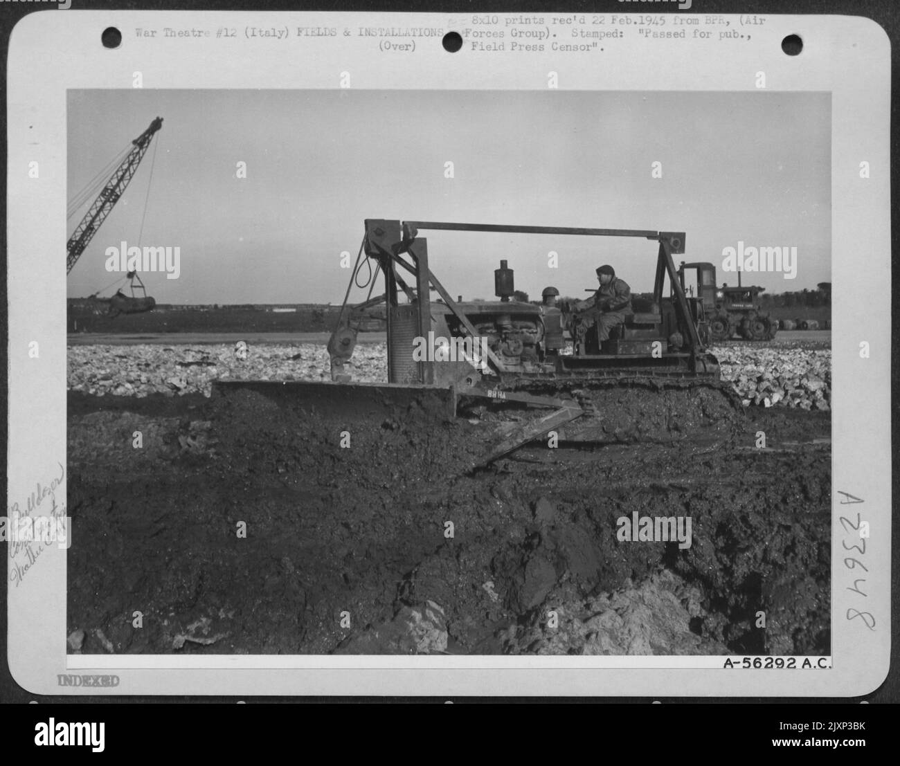 After a few days of operating in the mud, even this huge bulldozer was ...