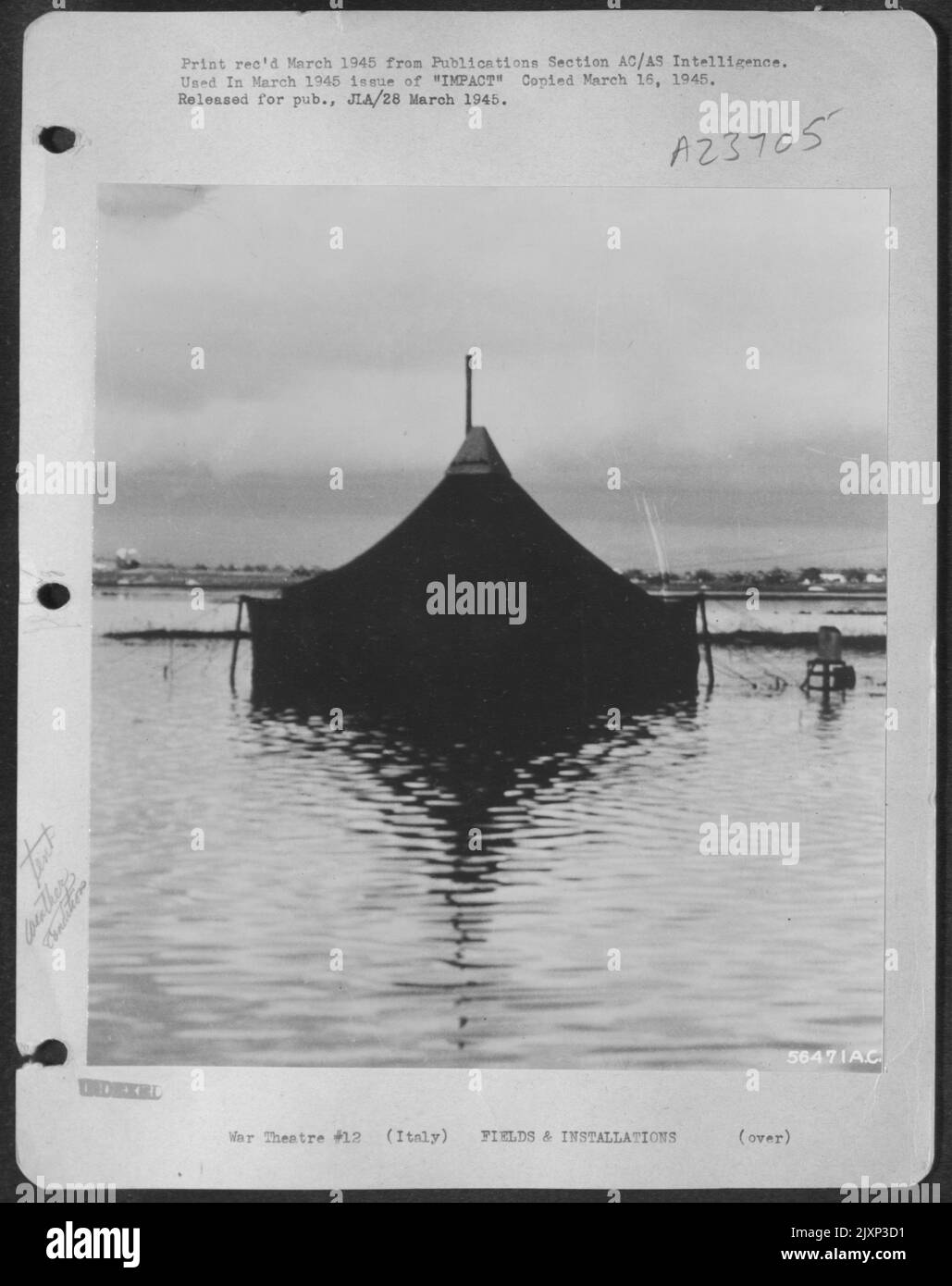 This is a midwinter scene at a 15th Air Force base in Italy. Pretty ...