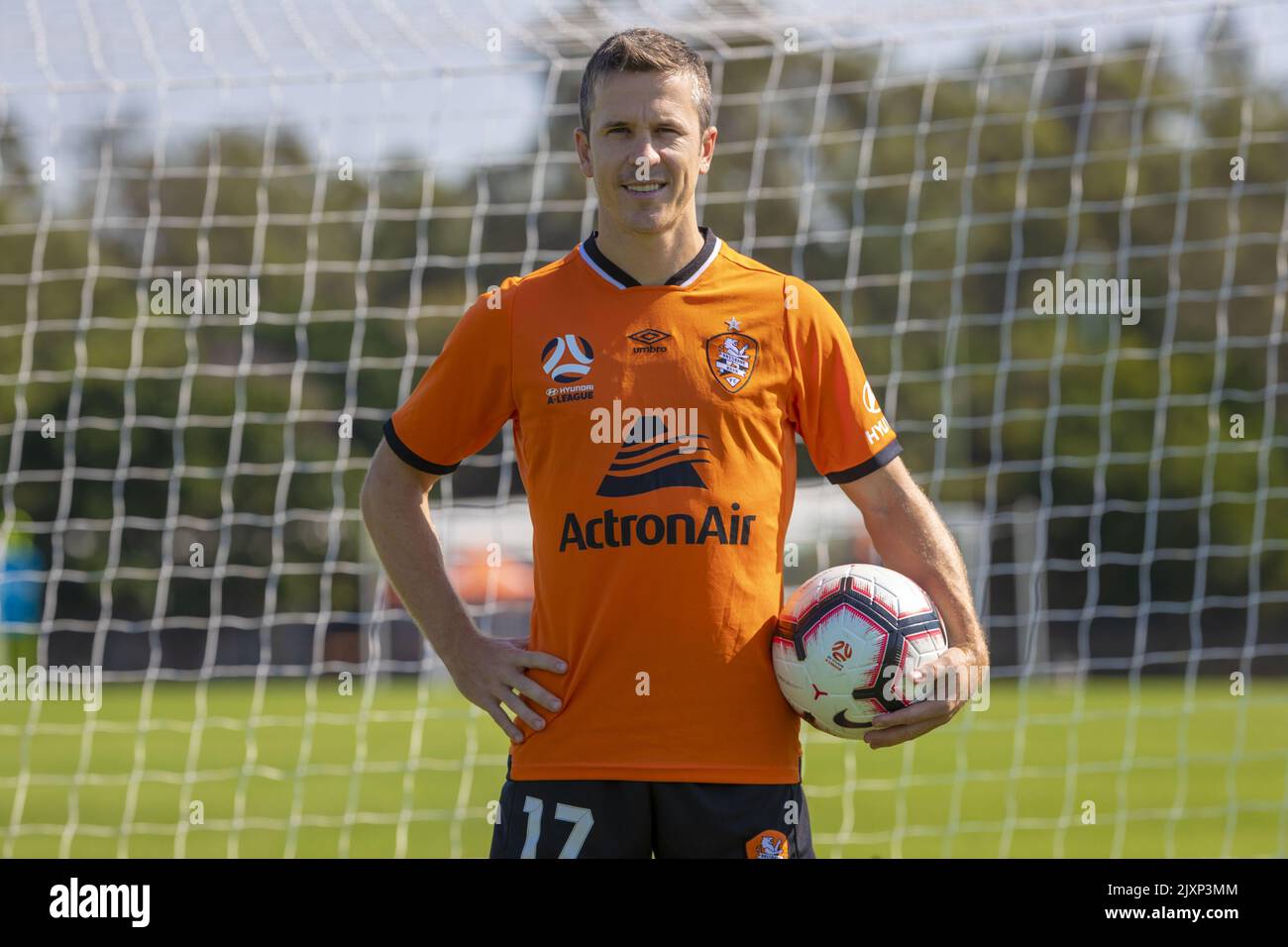 Brisbane Roar captain Matt McKay poses for a portrait before a team ...