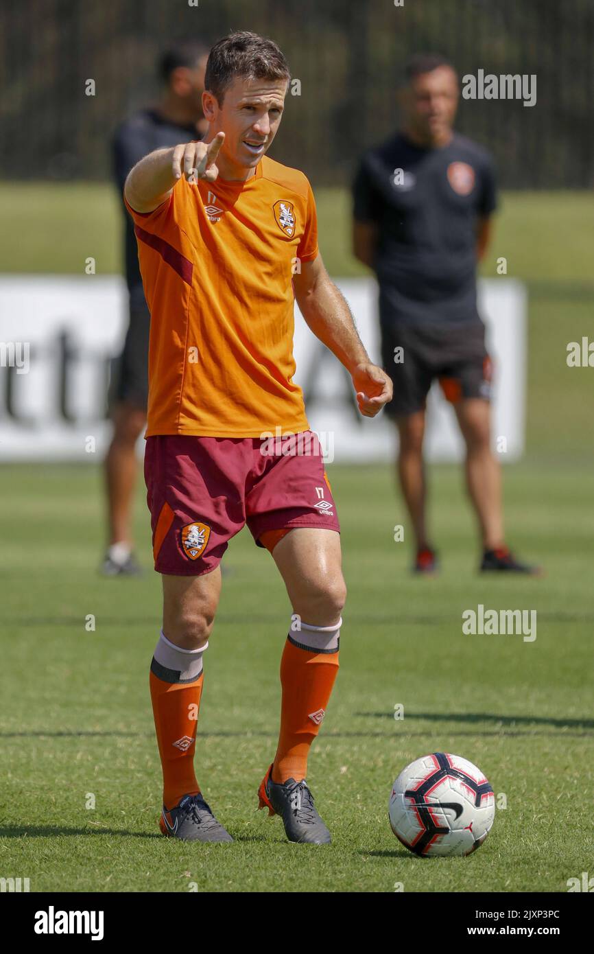 Brisbane Roar captain Matt McKay is seen in action during a team ...
