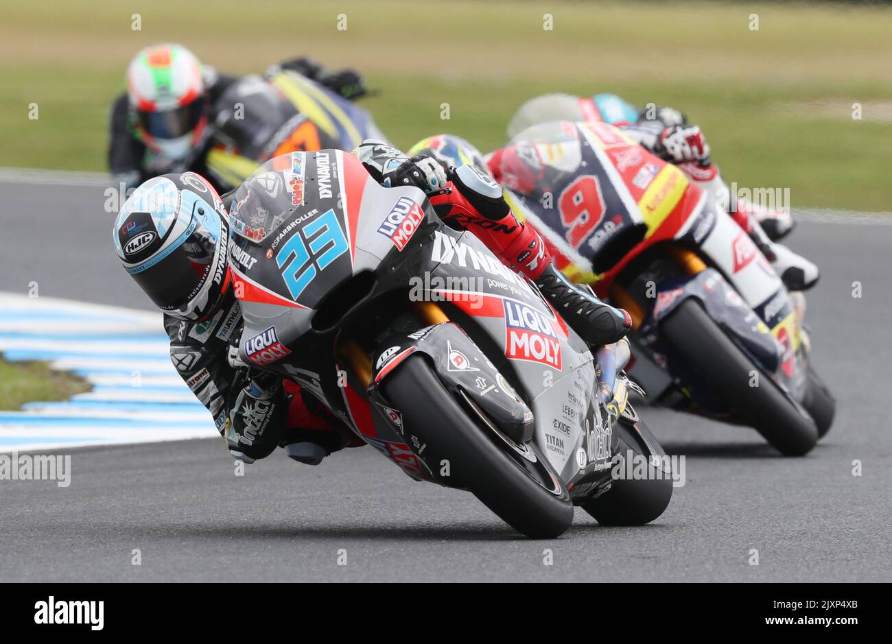 Moto GP2 practice session with Marcel Schrotter of Germany for Dynavolt ...