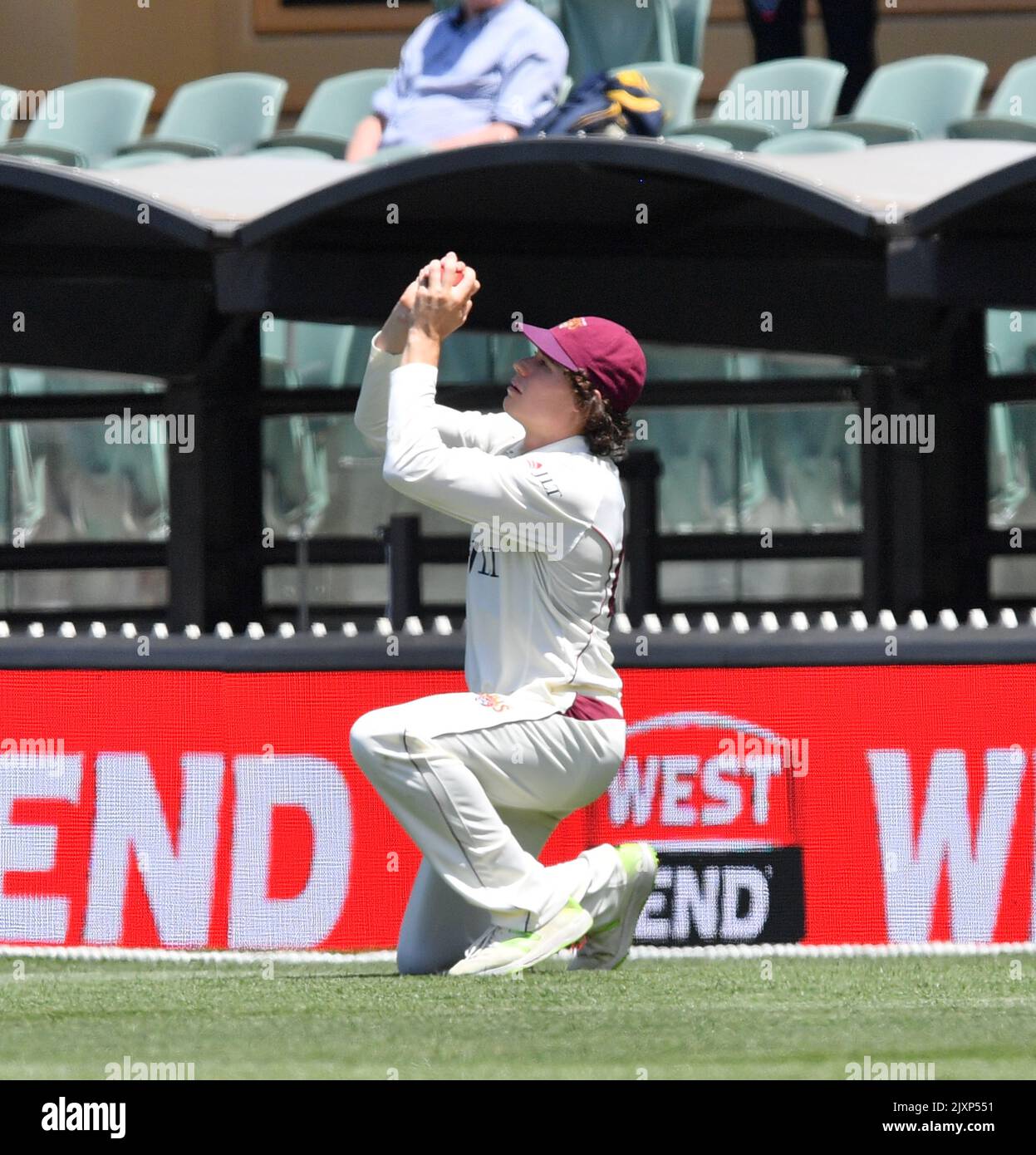 Sam Heazlett of the Bulls takes a catch during day three of the round ...