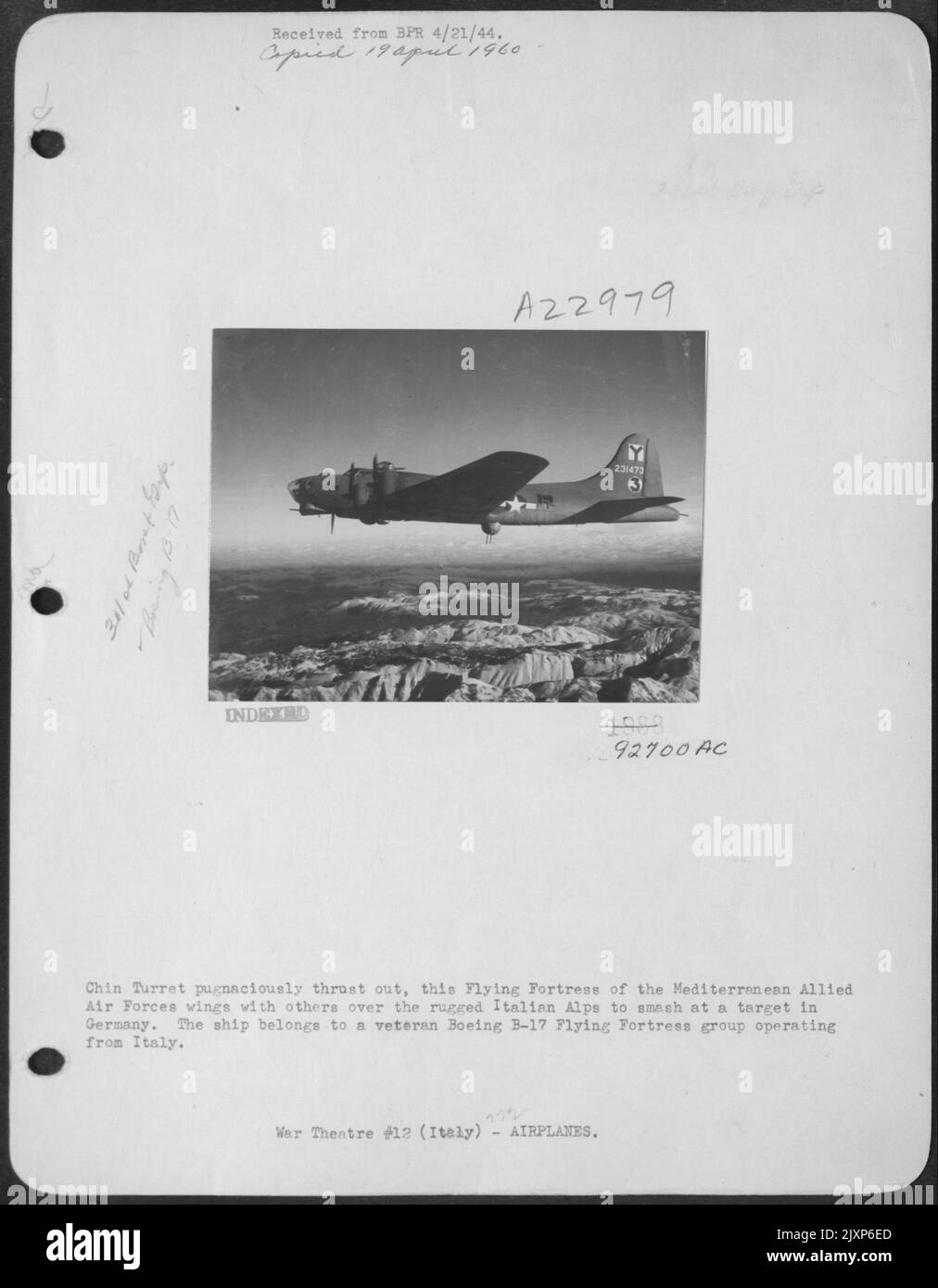 Chin Turret Pugnaciously Thrust Out, This Boeing B-17 "Flying Fortress ...
