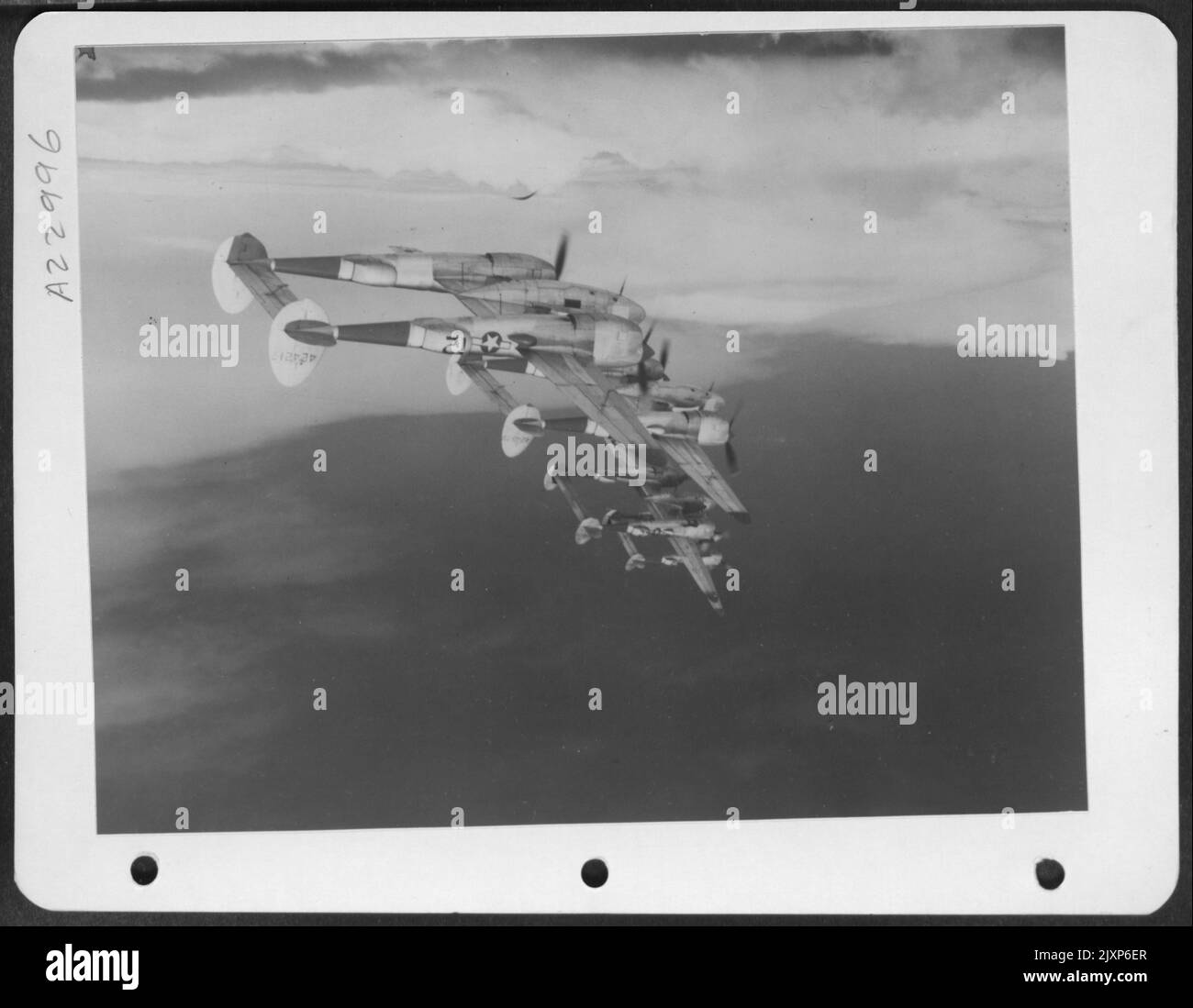 A Flight Of Lockheed P-38 Lightnings Of The Maaf Stock Photo - Alamy