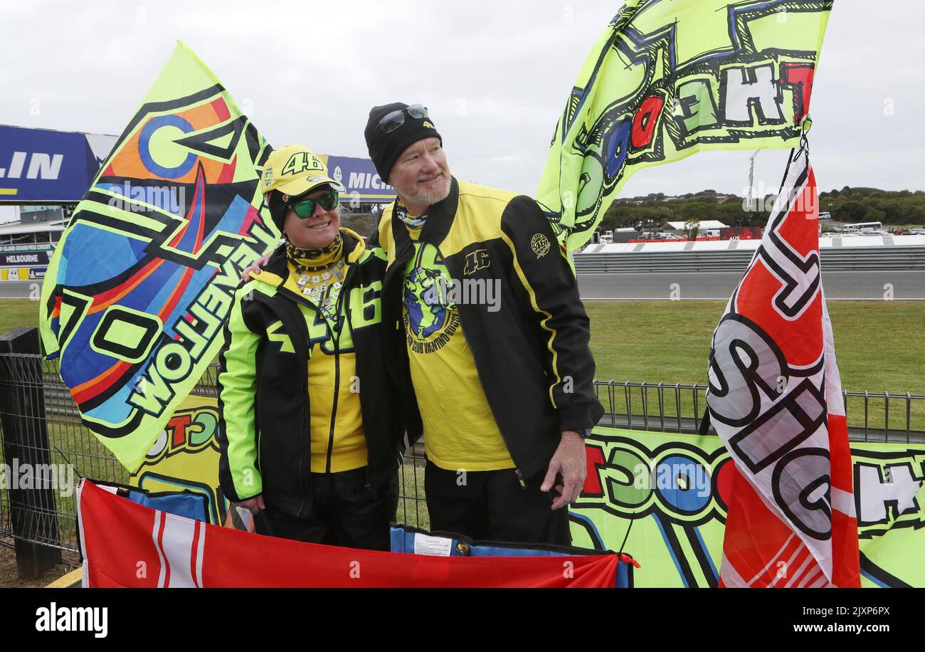 Fans gather for the Australian Motorcycle Grand Prix 2018 on Phillip ...