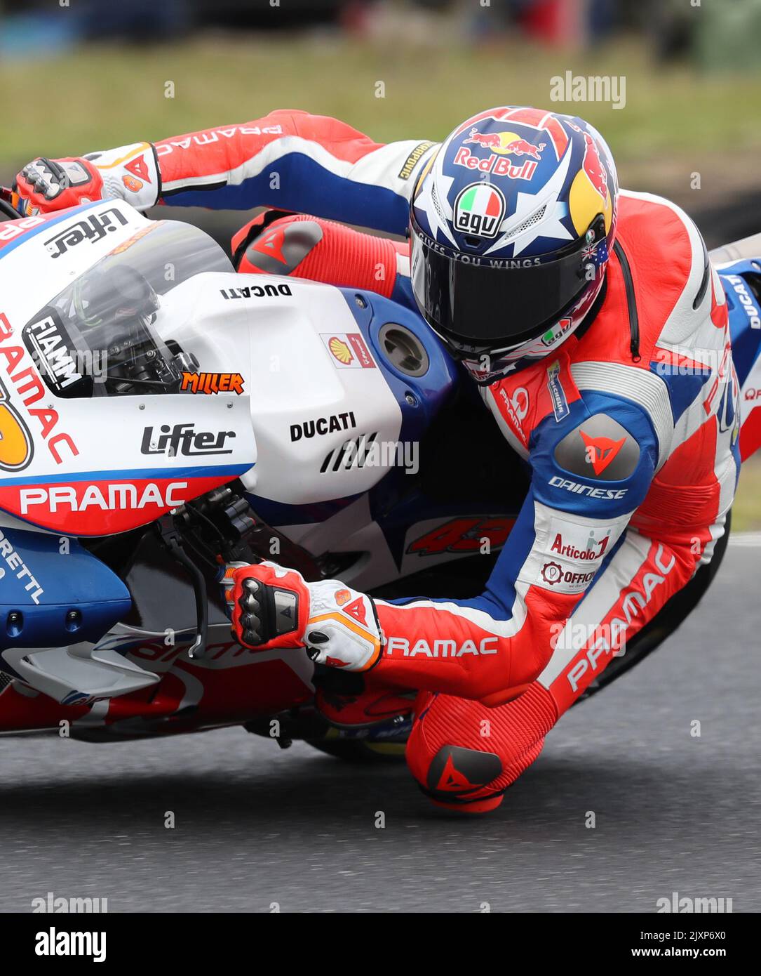 Grand Prix rider Jack Miller of Australia for Alma Pramac Racing during ...