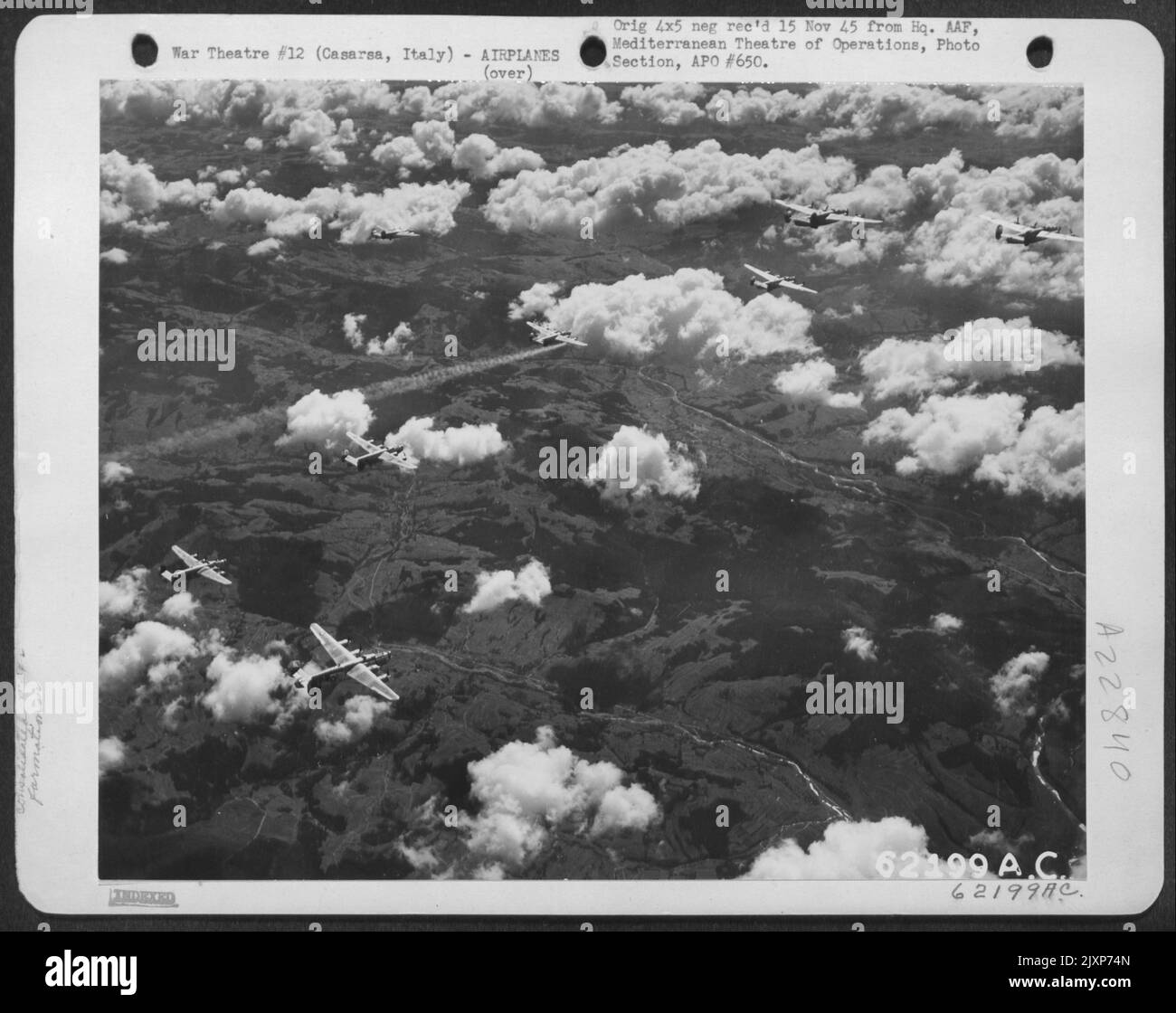Formation Of Consolidated B-24 Liberators Of The 15Th Af Enroute To ...
