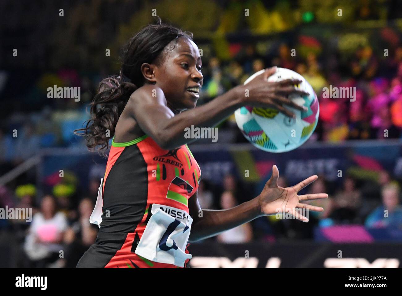 Takonda Lwazi of Malaw is seen in action during the Netball Fast 5 ...