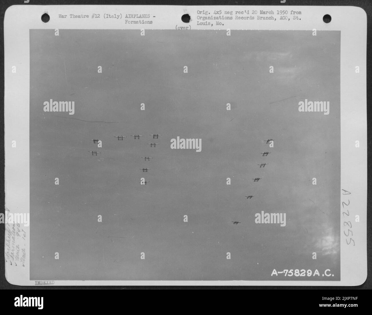 Formation Of Lockheed P-38 Lightnings Of The 94Th Fighter Squadron, 1St ...