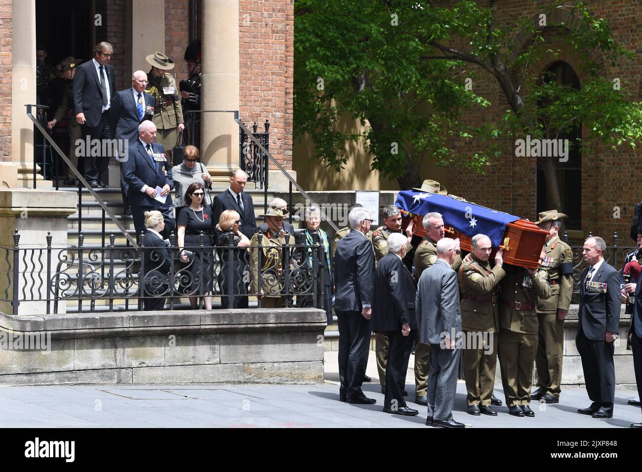The casket of Major General Gordon Maitland (Retired) is carried from ...