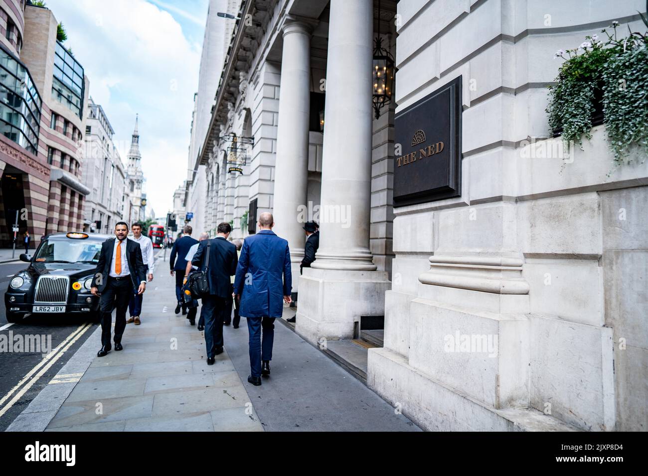 The NED Hotel near bank in London Stock Photo - Alamy