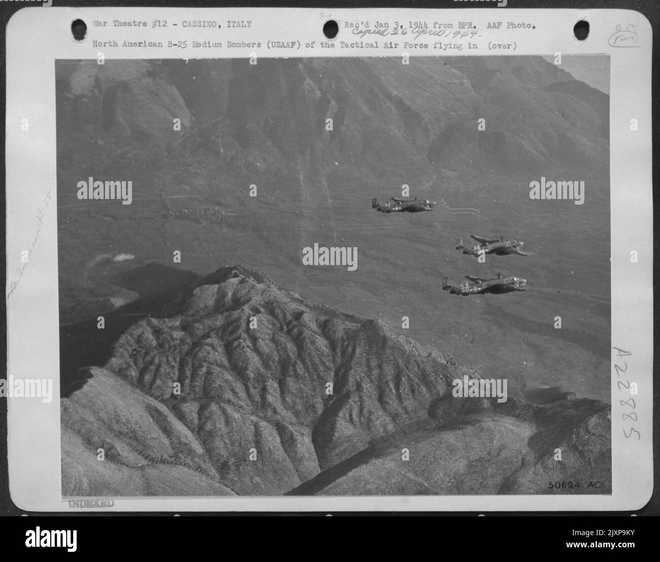 North American B-25 Medium Bombers (USAAF) of the Tactical Air Force ...