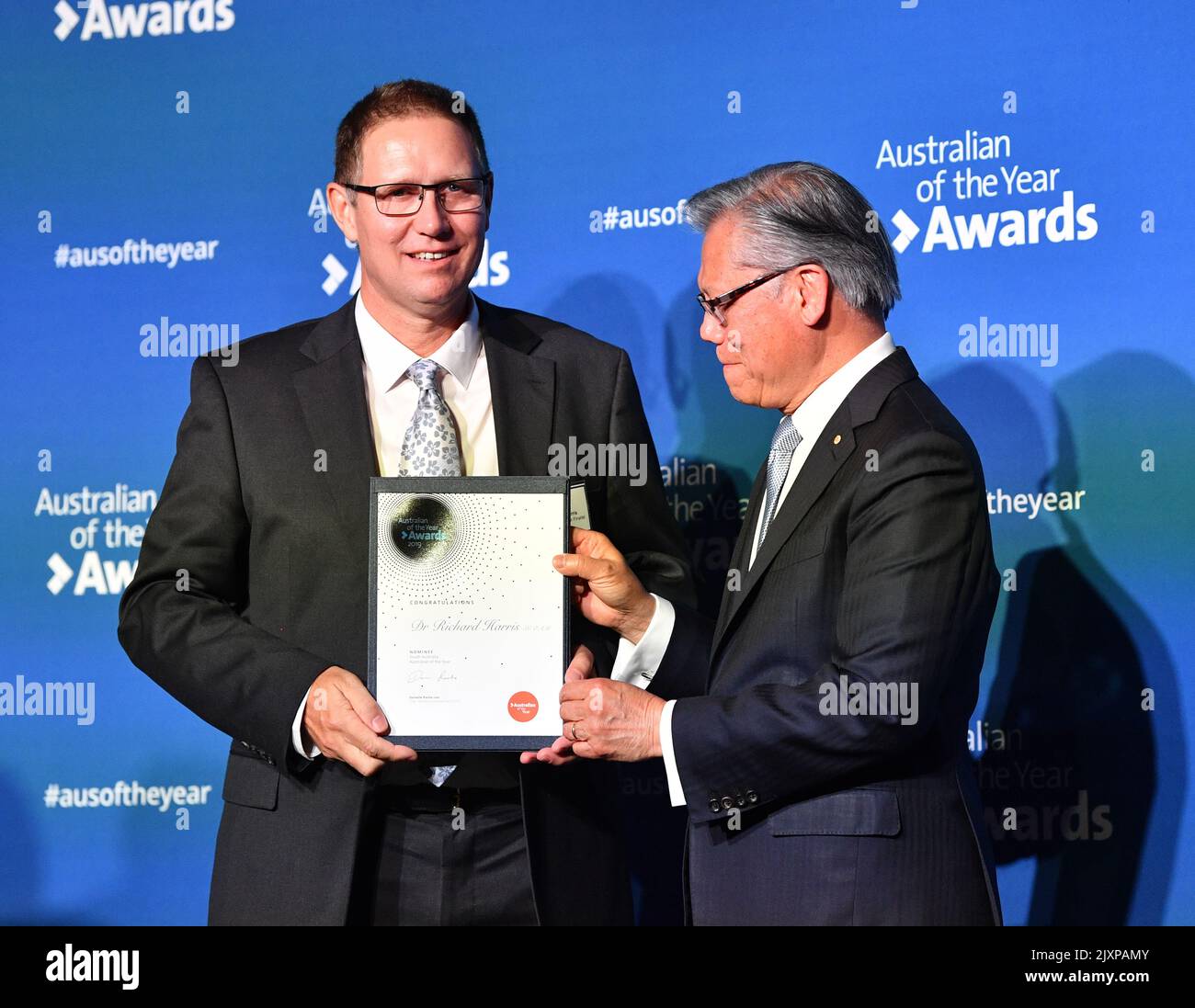 Dr Richard Harris is seen arriving at the announcement of the 2019 ...