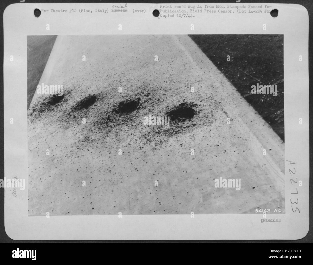 Not accurate bombing, but careful "Postholing" of runways. These ...