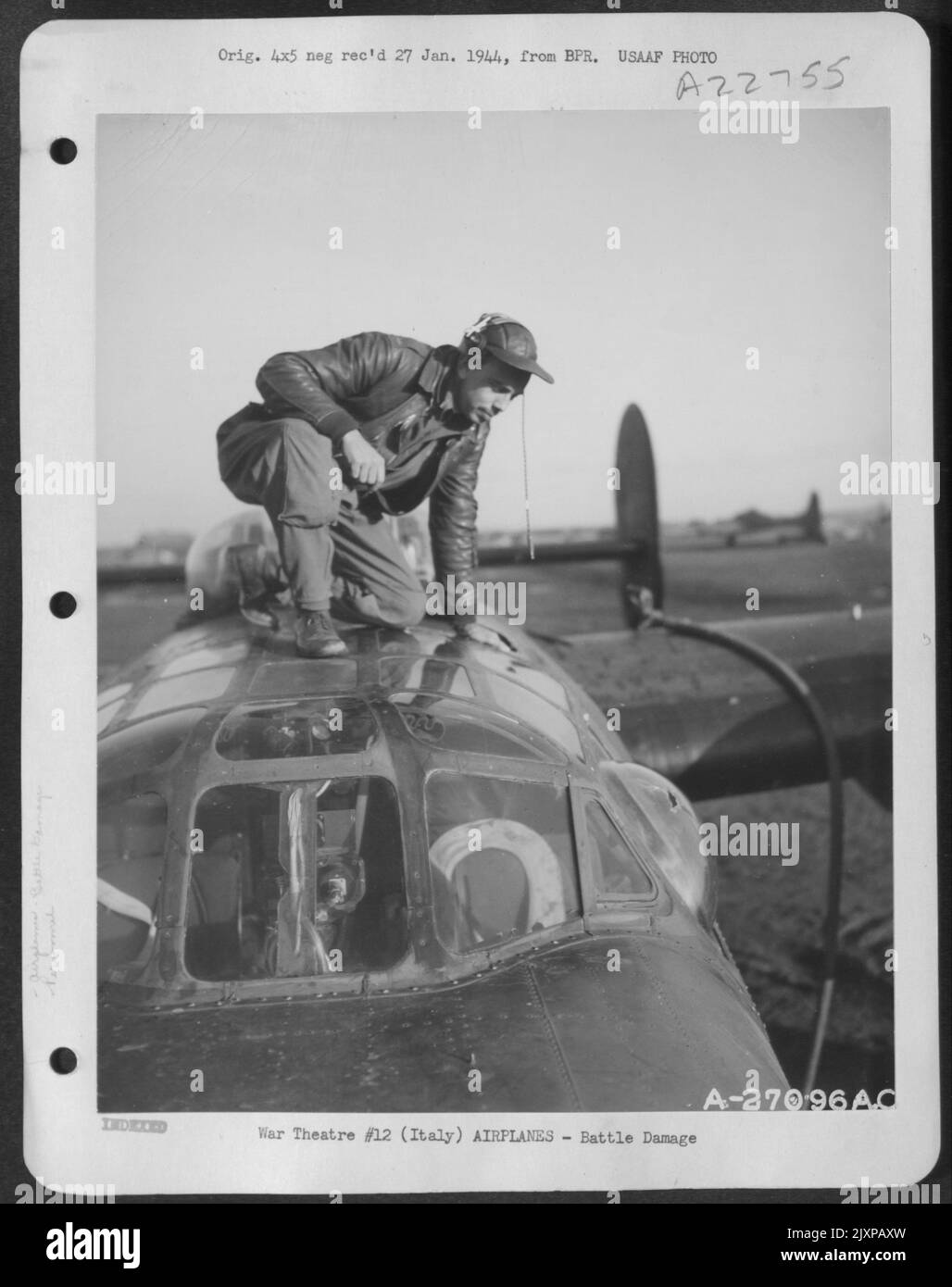 FROM A 15TH AIR FORCE HEAVY BOMBER BASE. ... 10 January 1944 ...