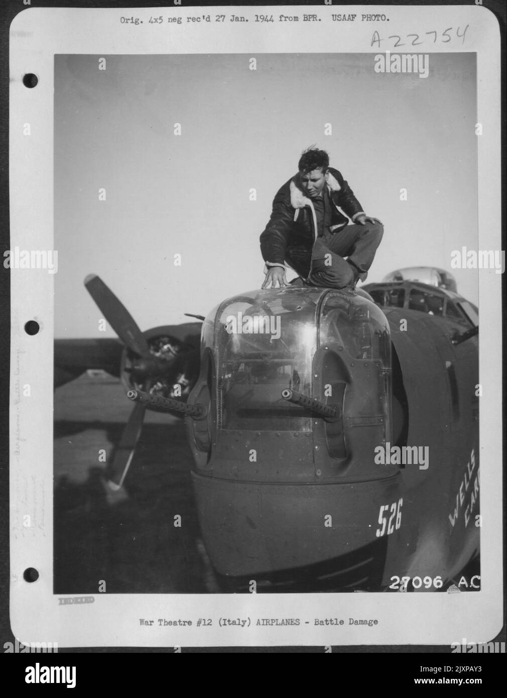 FROM A 15TH AIR FORCE HEAVY BOMBER BASE. ... 10 January 1944 ...