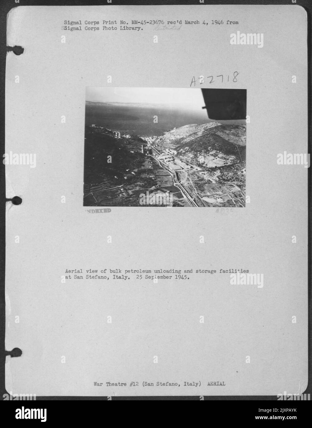 Aerial View Of Bulk Petroleum Unloading And Storage Facilities At San ...