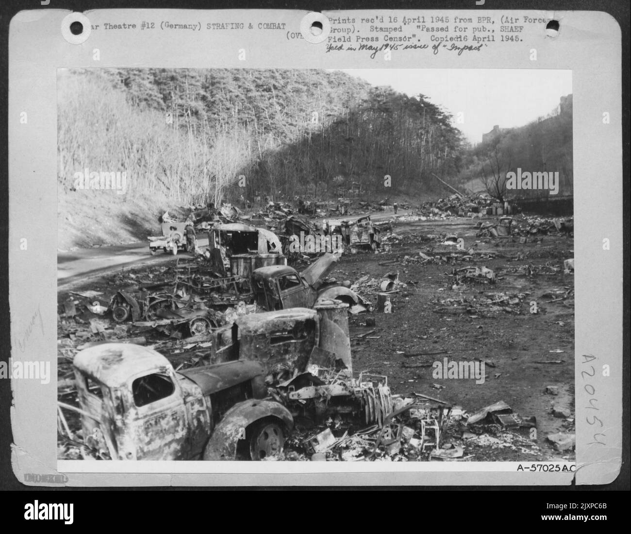 Litter Of Blasted German Convoy Caught On The Road In Daytime By ...