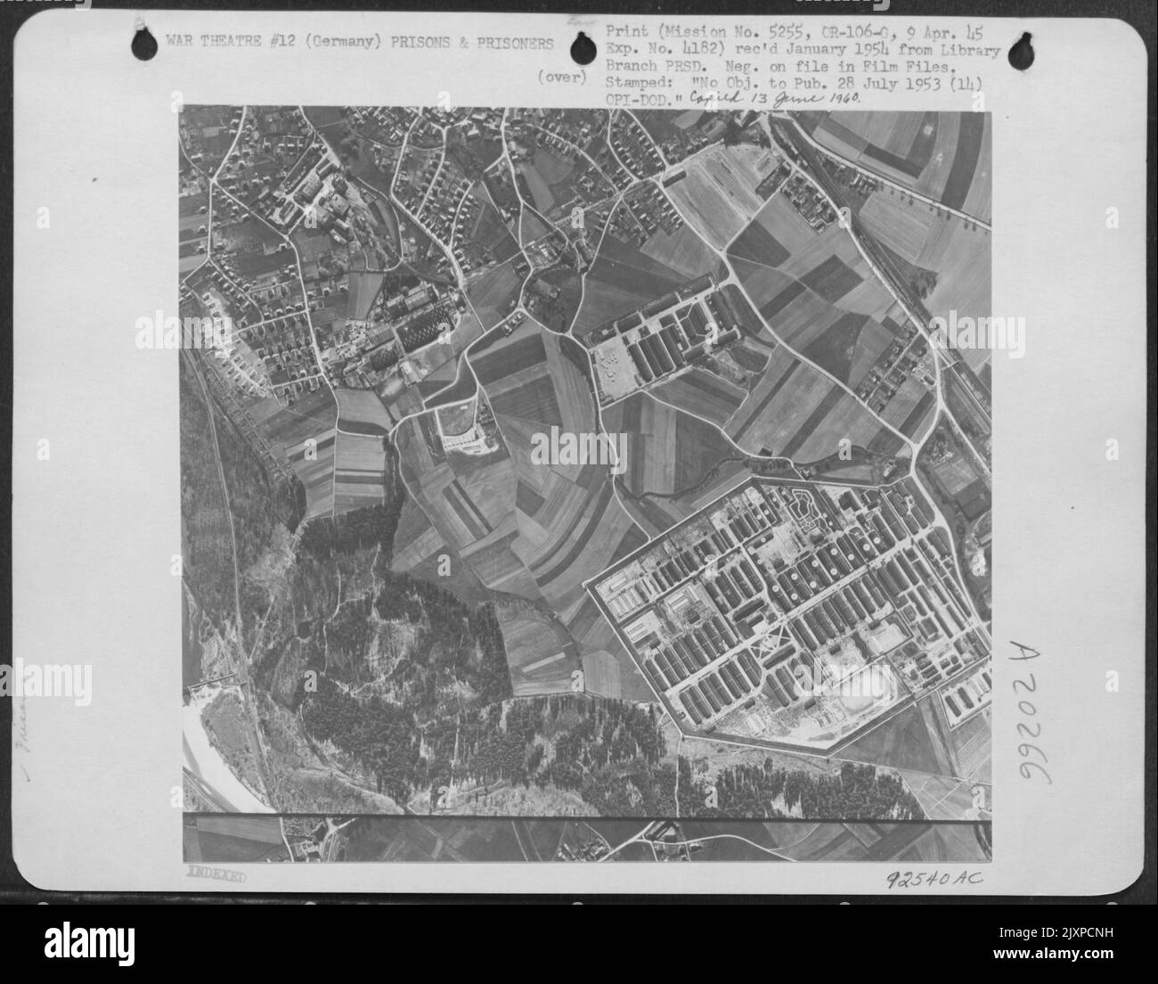 Aerial View Of German Prison Of War Camp Stalag 7A Near Moosburg ...