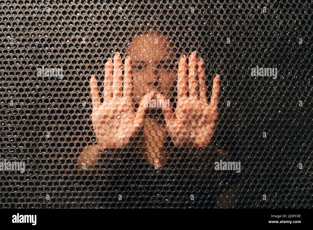 stop violence woman protection textured portrait Stock Photo - Alamy