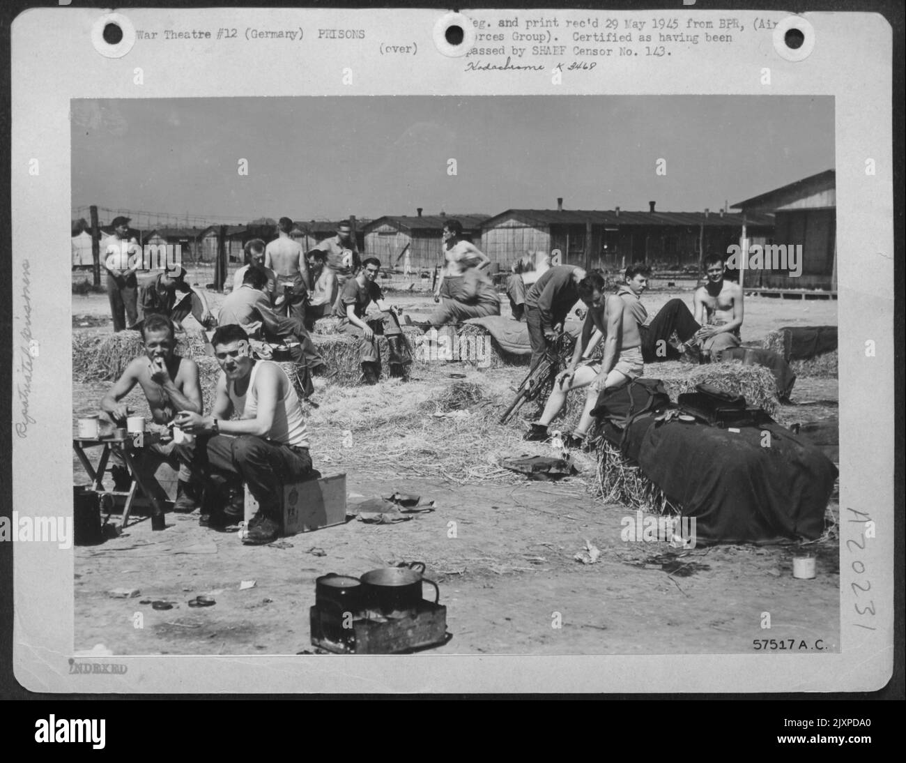 Straw Is A Luxury To These Allied Prisoners In A German Prison Camp ...
