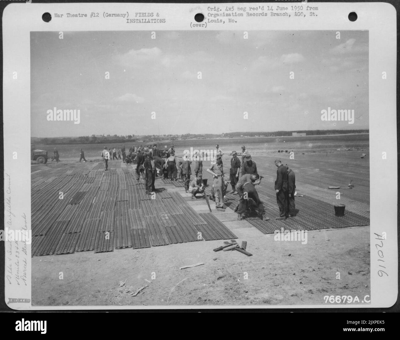 Pierced Steel Plank Is Laid By 834Th Engineer Aviation Battalion On The ...