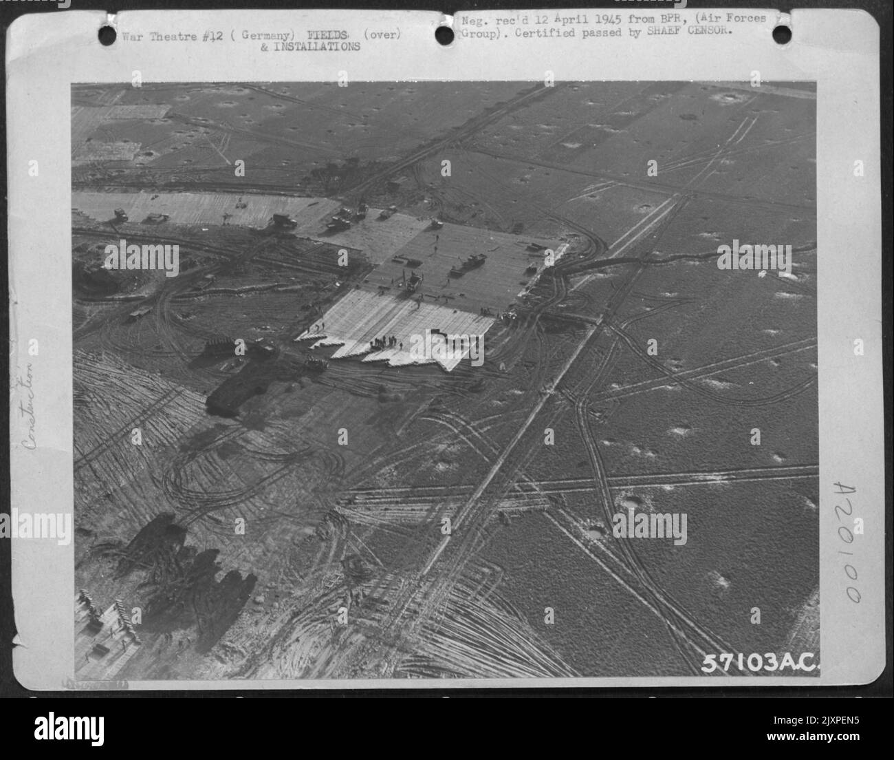 The Runway Of An American Airstrip, Under Construction By Aviation ...