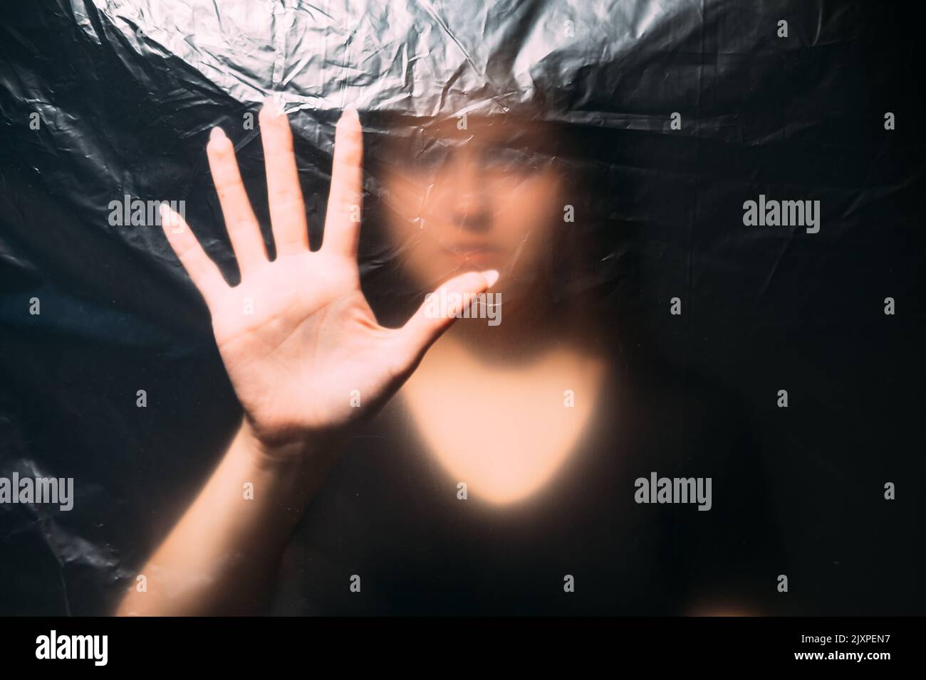 Woman silhouette sad hi-res stock photography and images - Alamy