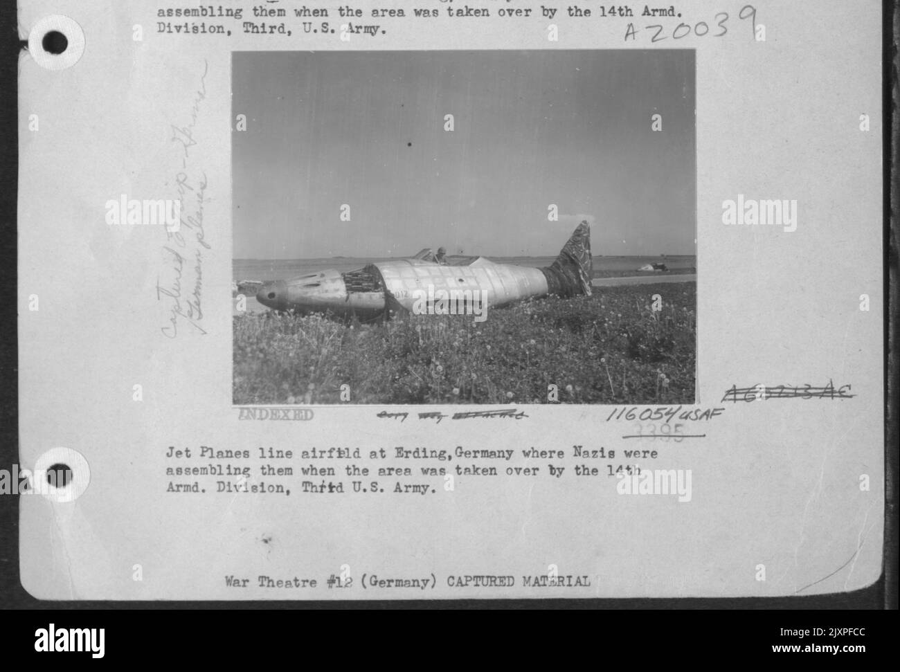Jet Planes Line Airfield At Erding, Germany Where Nazis Were Assembling ...