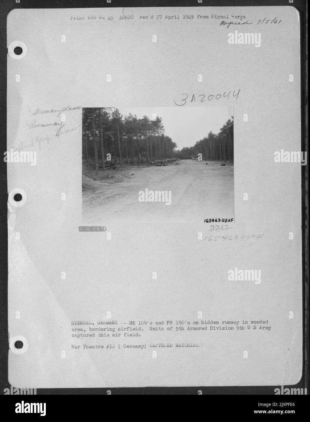 Stendal, Germany - Me 109'S And Fw 190S On Hidden Runway In Wooded Area ...