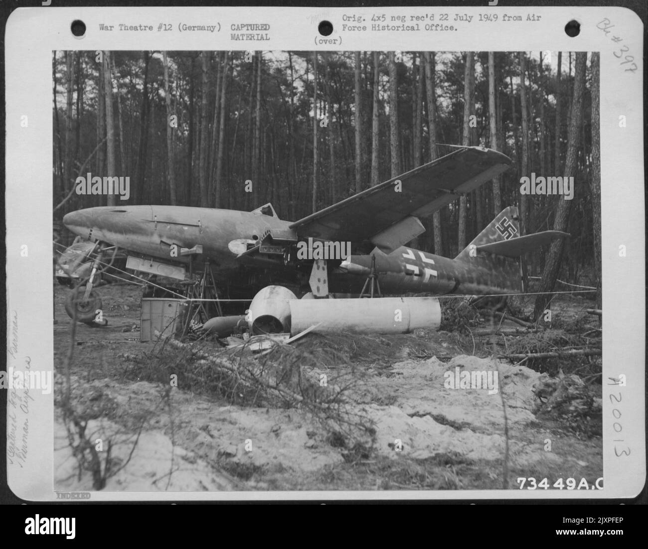 German Messerschmitt 262A-1 Jet Propelled Fighter At An Airfield ...